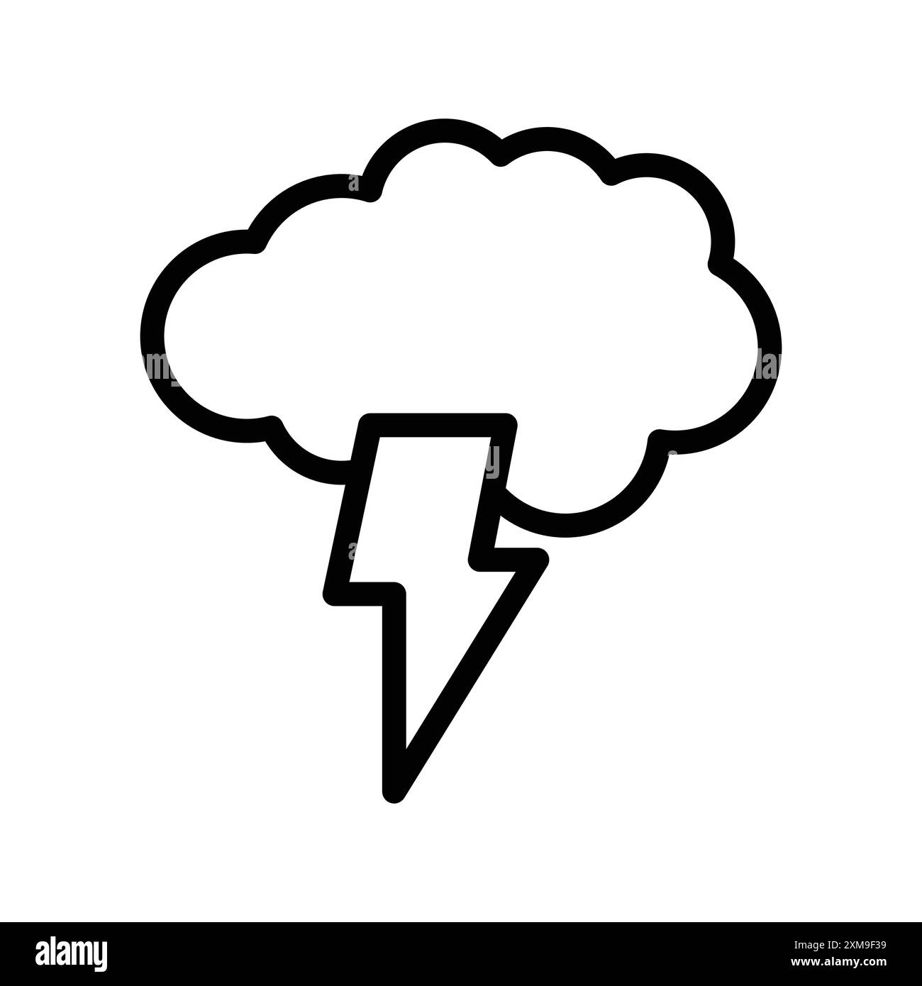 Storm icon linear logo mark set collection in black and white for web ...