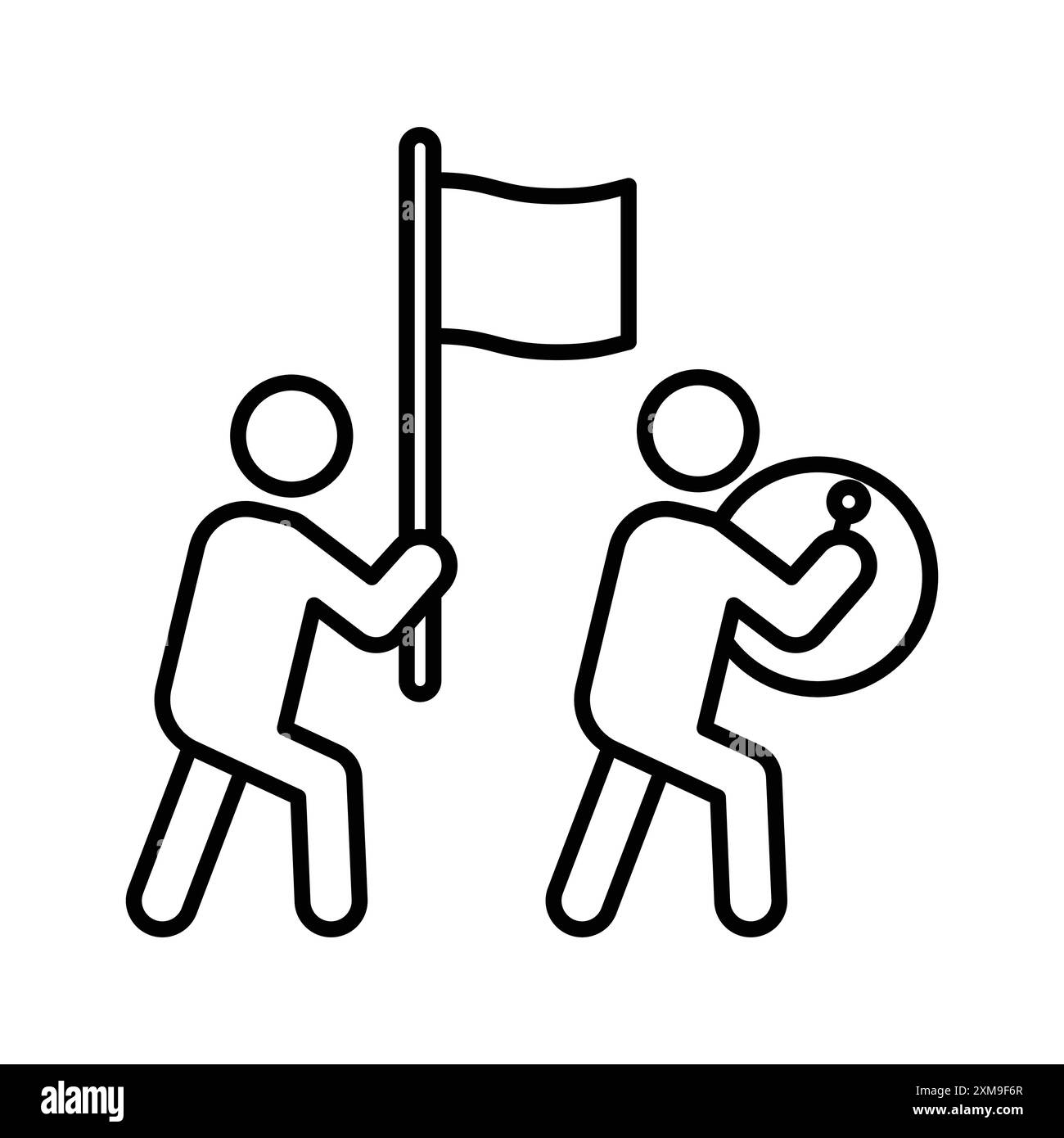 Parade icon linear logo mark set collection in black and white for web Stock Vector Image & Art ...