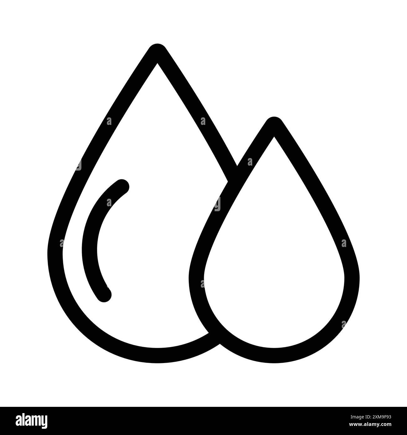 water drops icon linear logo mark set collection in black and white for ...
