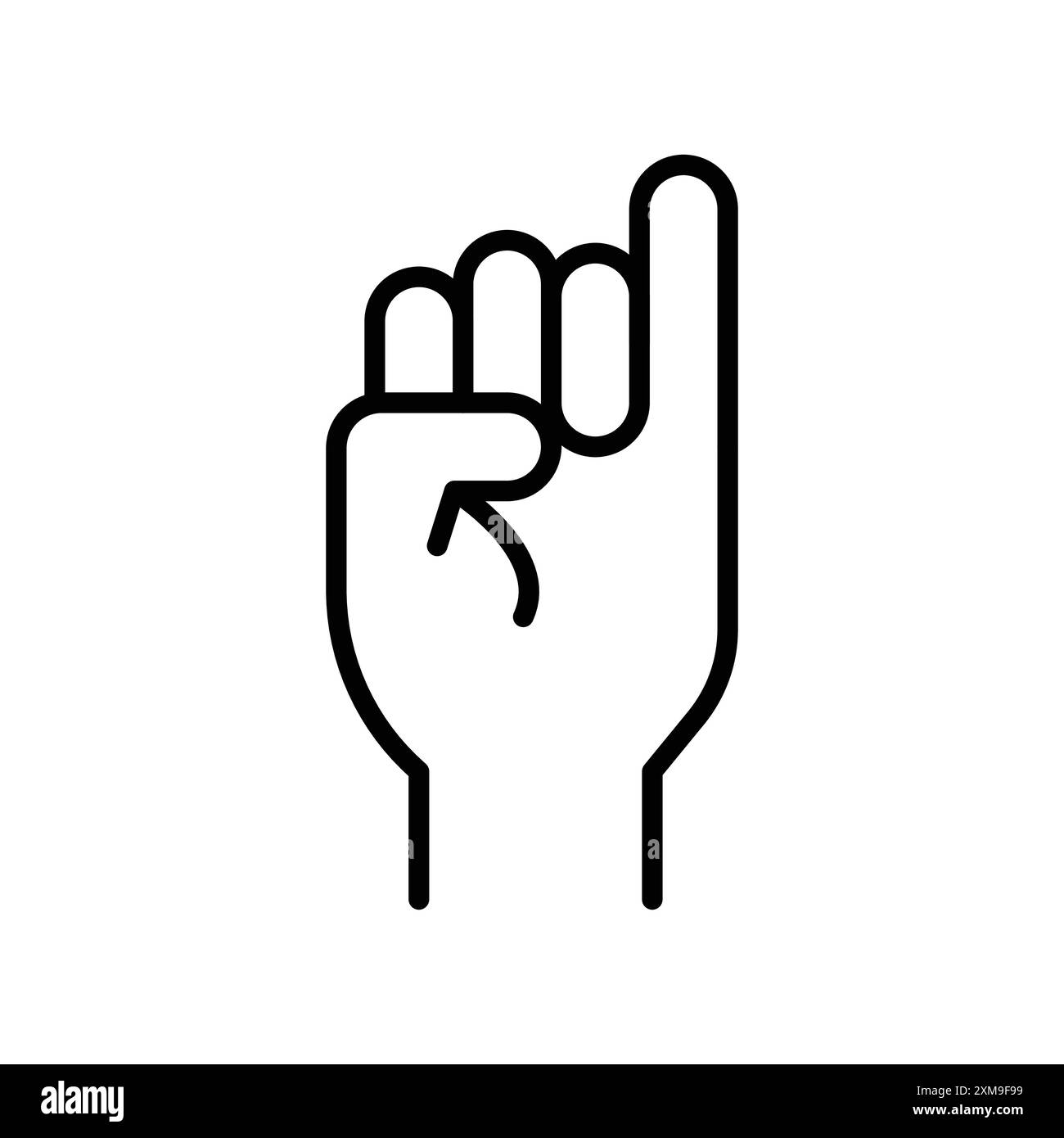 Pinky finger icon linear logo mark set collection in black and white ...