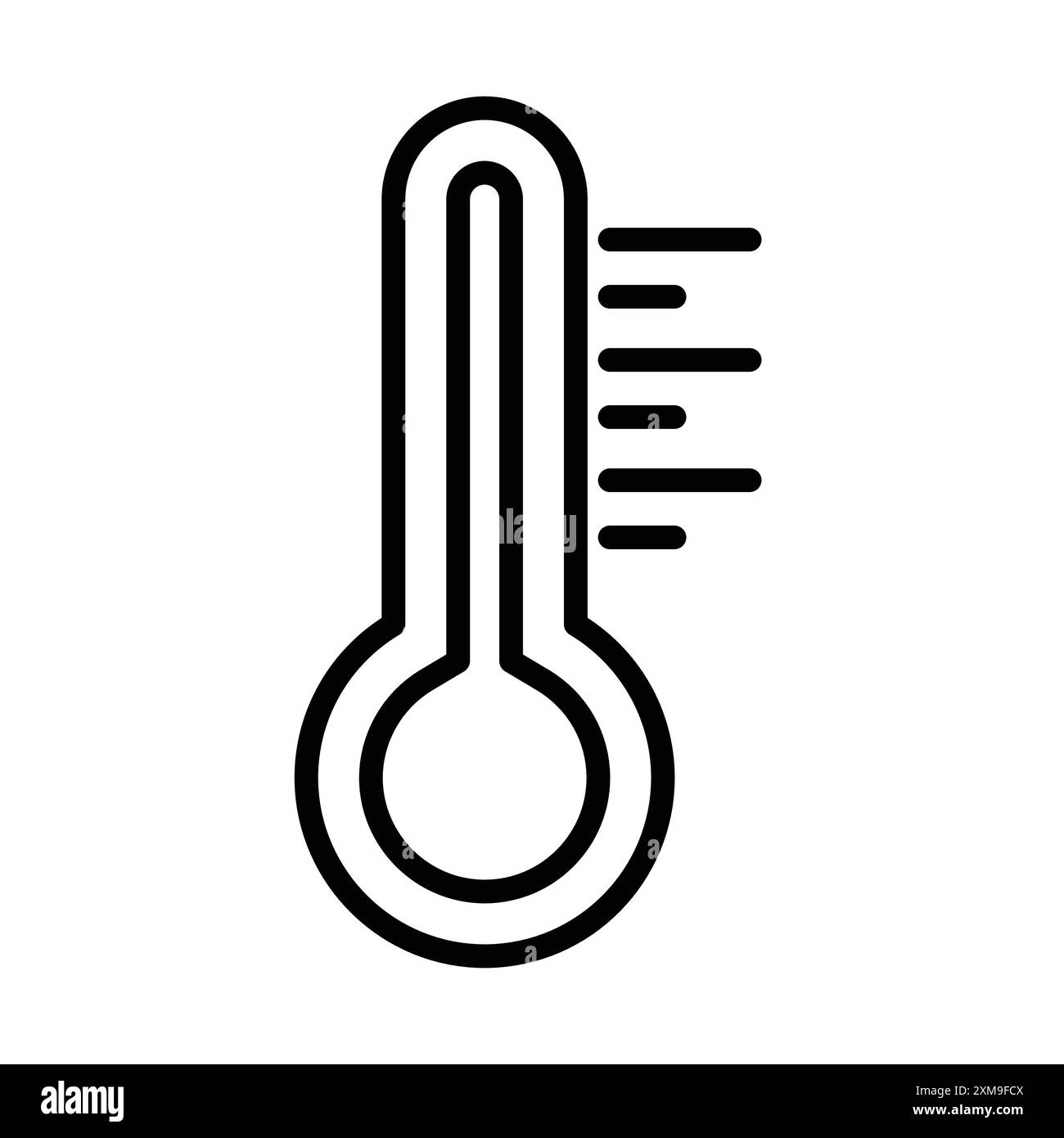 Thermometer icon linear logo mark set collection in black and white for ...