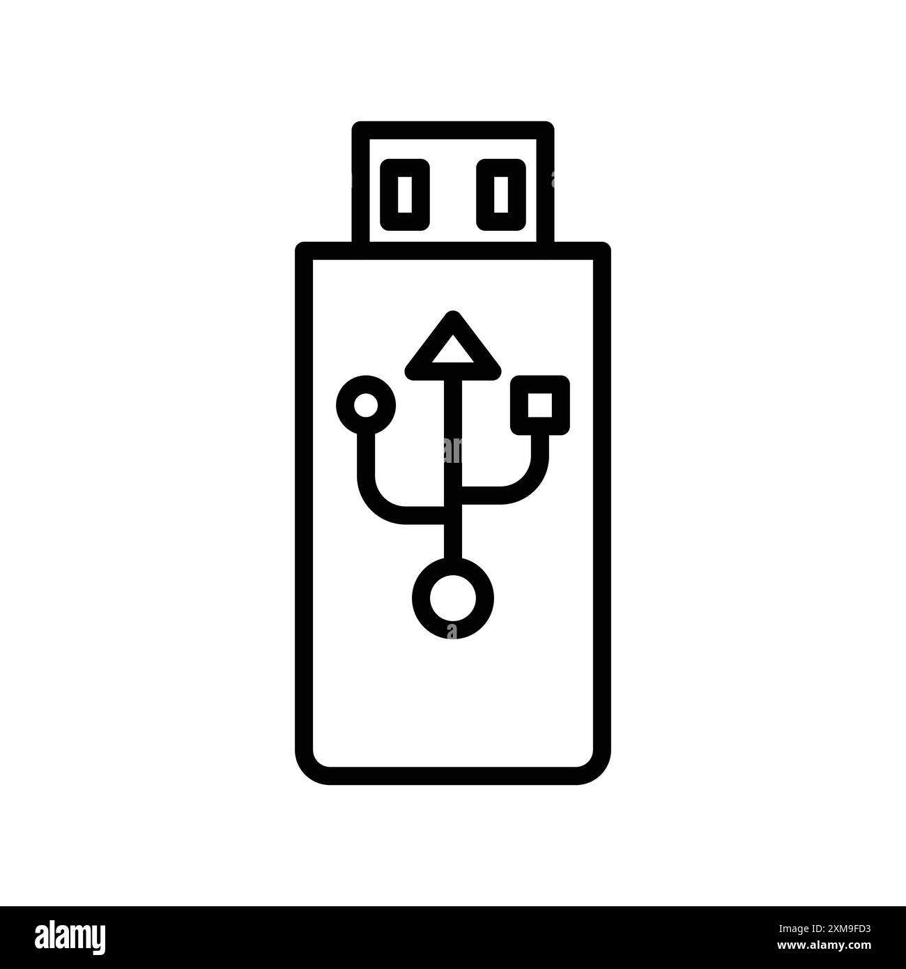 Usb stick icon linear logo mark set collection in black and white for ...