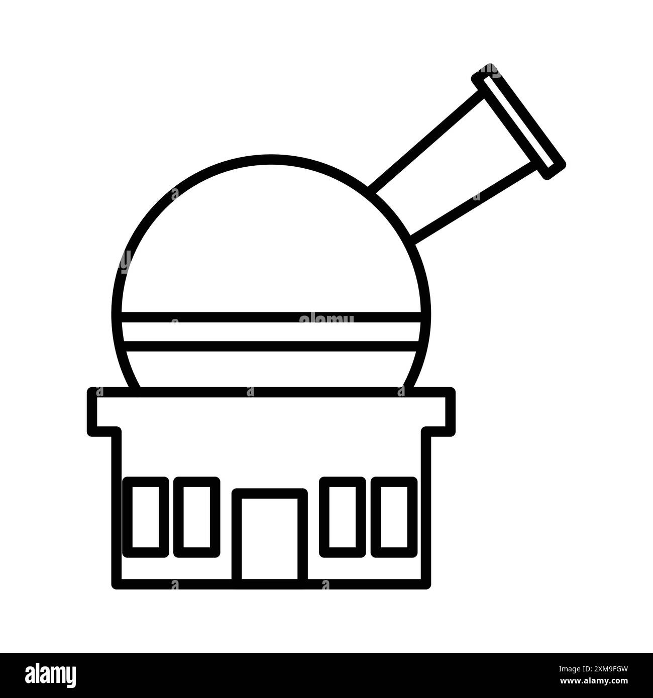 Space observatory icon linear logo mark set collection in black and white for web Stock Vector ...