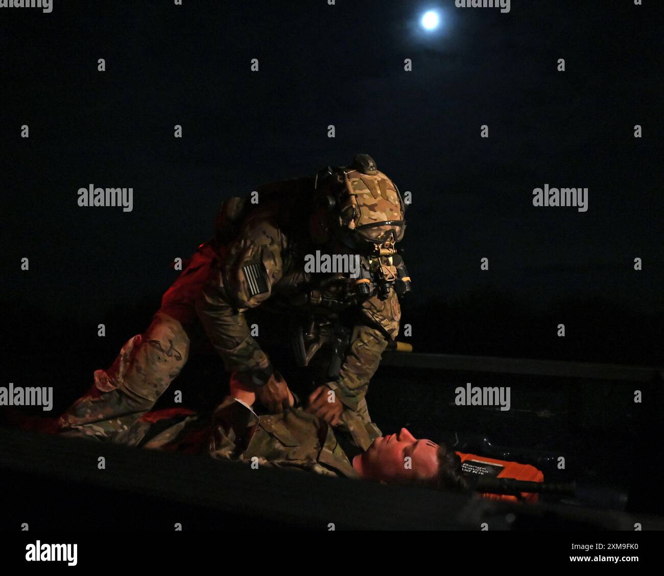 A U.S. Air Force Special Warfare Team-3 member, assigned to the 48th ...