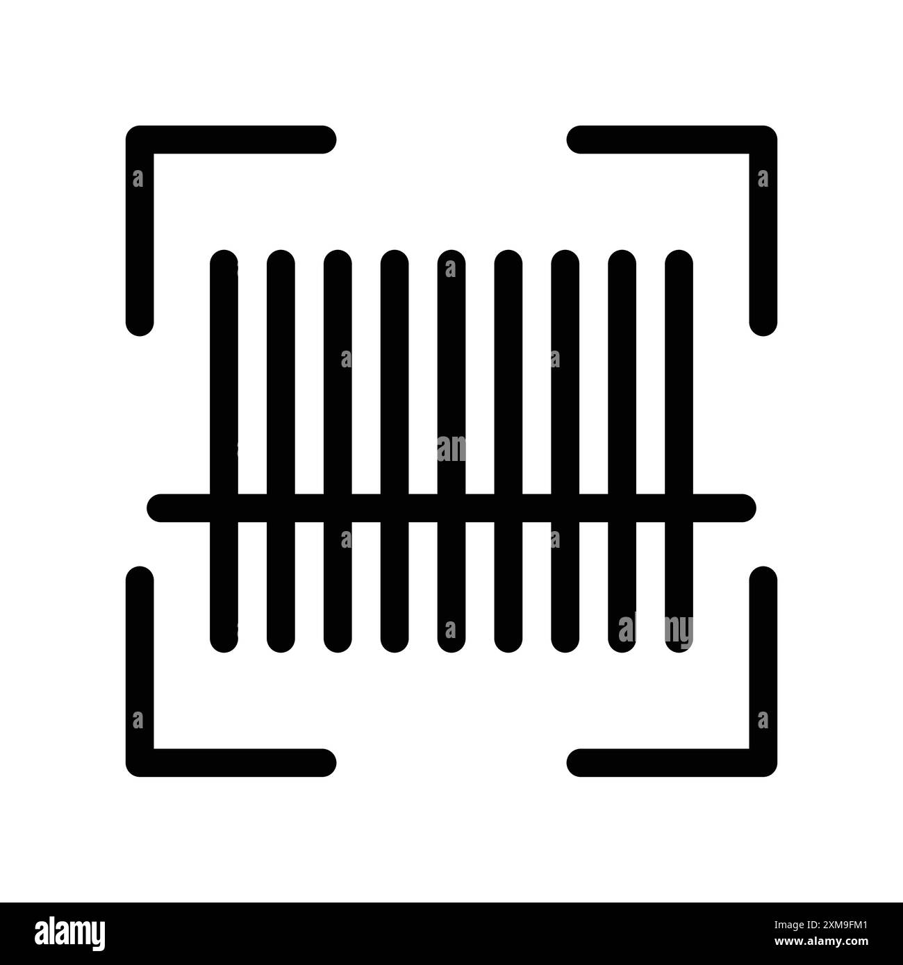 Scan barcode icon linear logo mark set collection in black and white ...