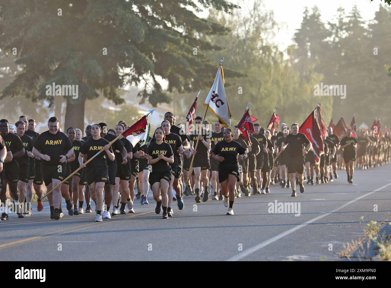 Soldiers of the 593d Expeditionary Sustainment Command participate in a ...