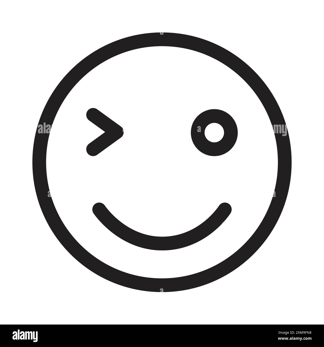 Winking eye icon linear logo mark set collection in black and white for web Stock Vector Image ...