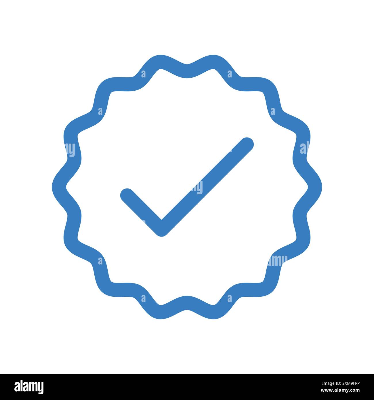 Verified badge icon linear logo mark set collection in black and white ...