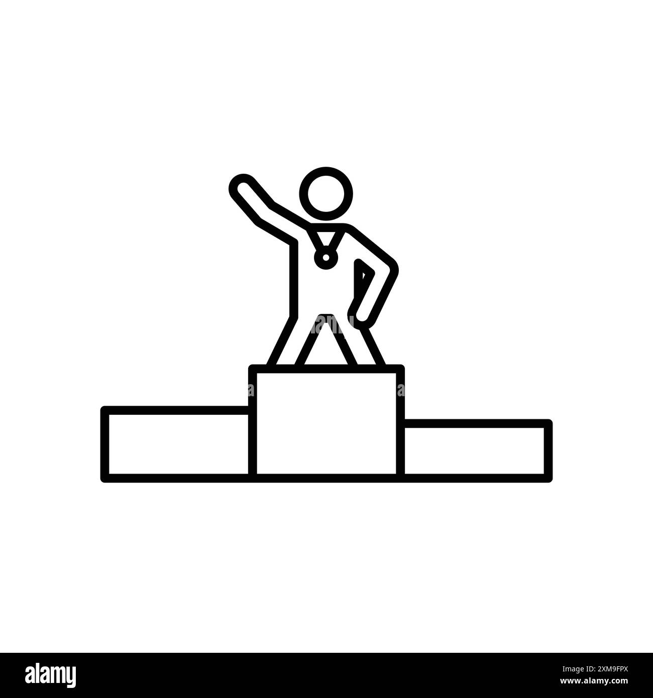 Victory icon linear logo mark set collection in black and white for web ...