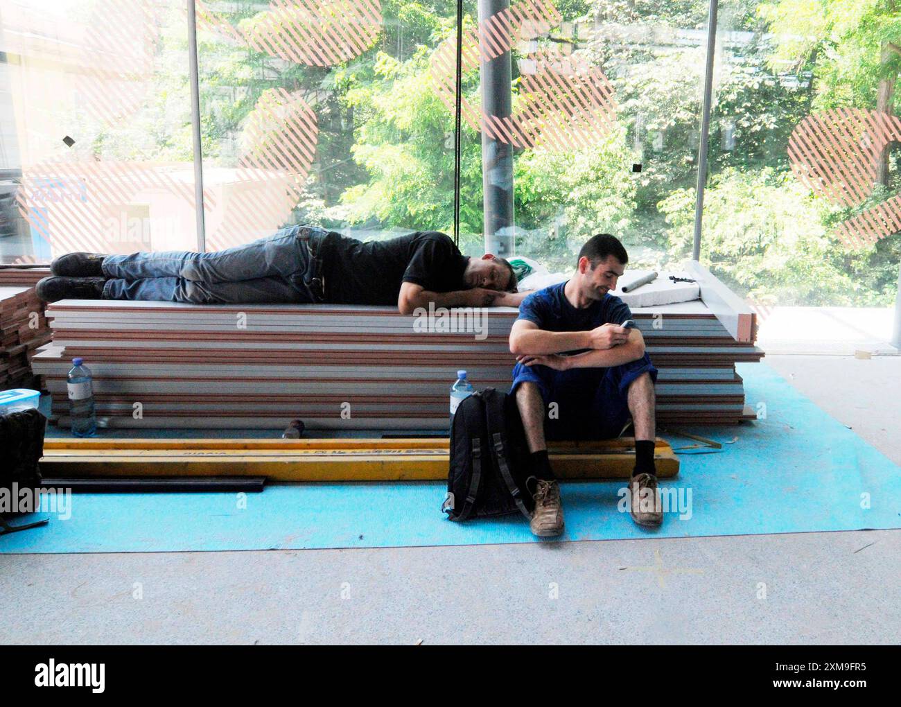 the working time of an employee at the workplace in a company working ...