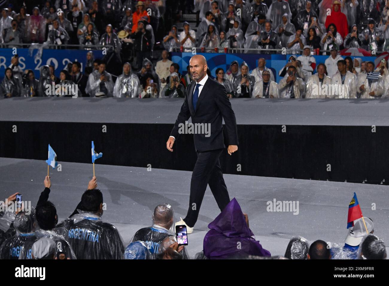 Paris, France. 26th July, 2024. Zinadine Zidane, Opening Ceremony ...