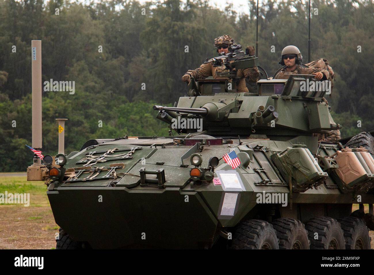 U.S. Marine Sgt. George Edwards (left) and Gunnery Sgt. Richard Davies ...