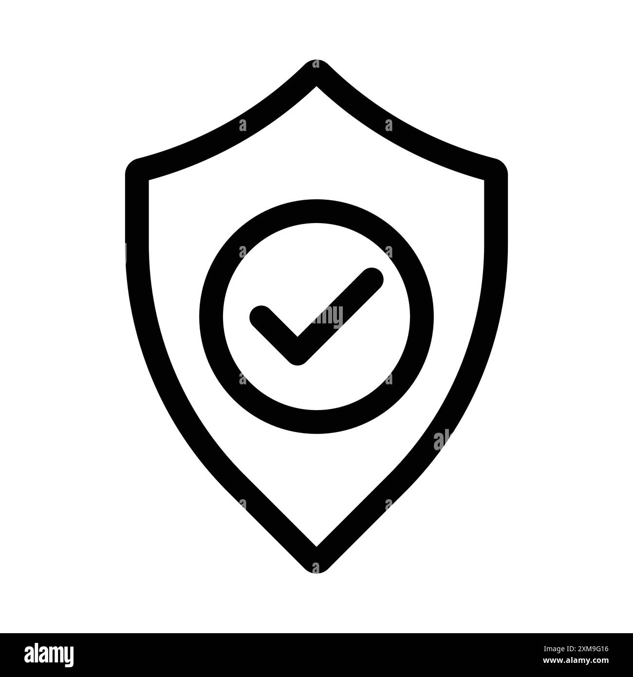 Shield Icon Linear Logo Mark Set Collection In Black And White For Web Stock Vector Image And Art