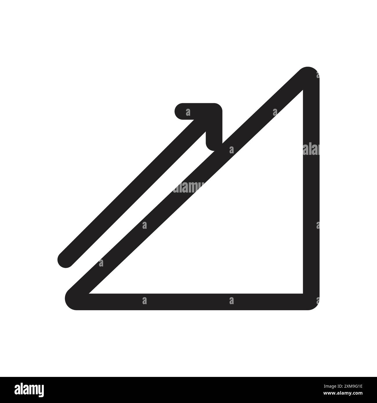 Uphill icon linear logo mark set collection in black and white for web Stock Vector Image & Art ...