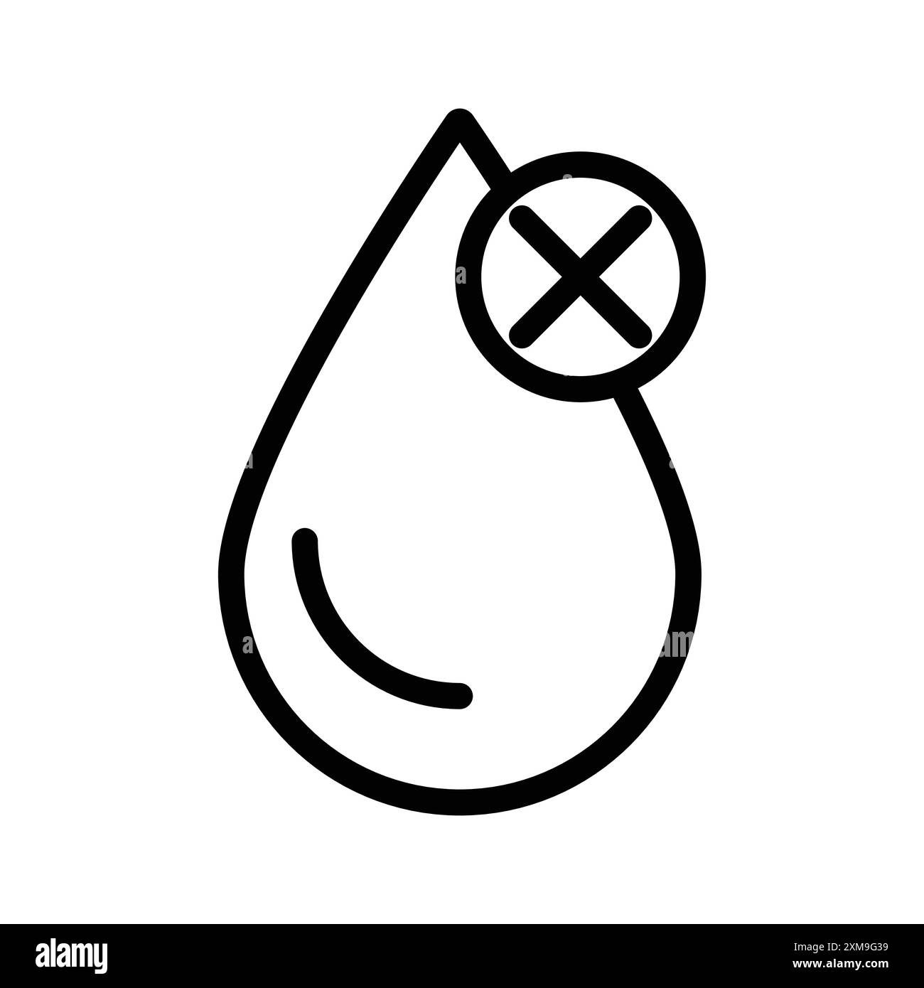 Water not clear icon linear logo mark set collection in black and white ...