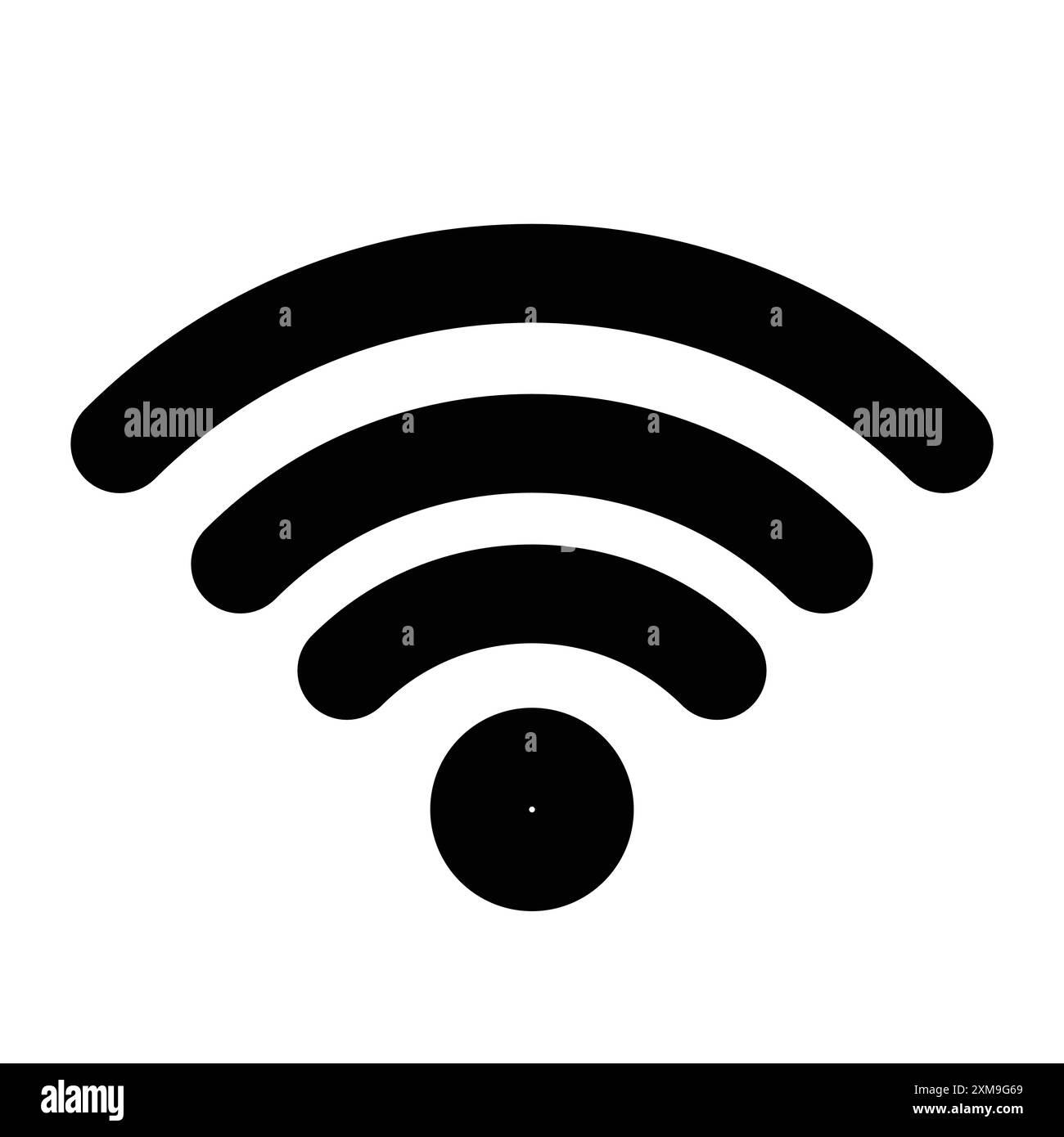 Wifi signal icon linear logo mark set collection in black and white for web Stock Vector Image ...
