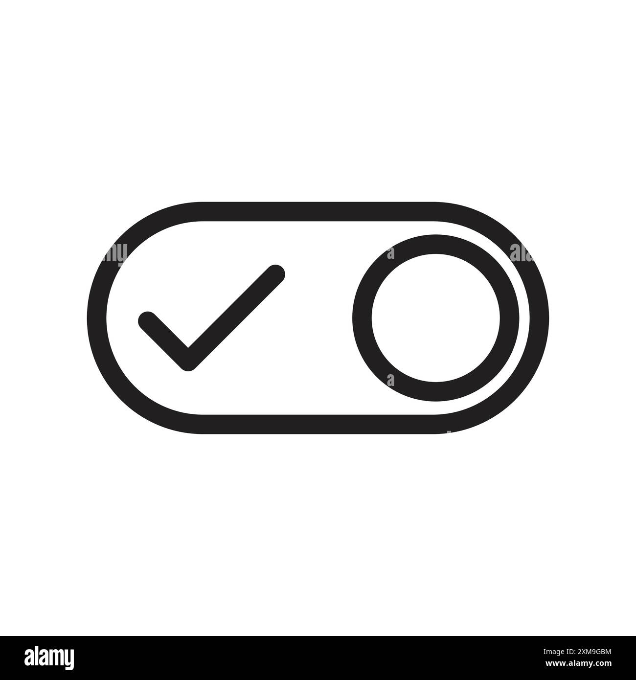 Toggle switch icon linear logo mark set collection in black and white ...
