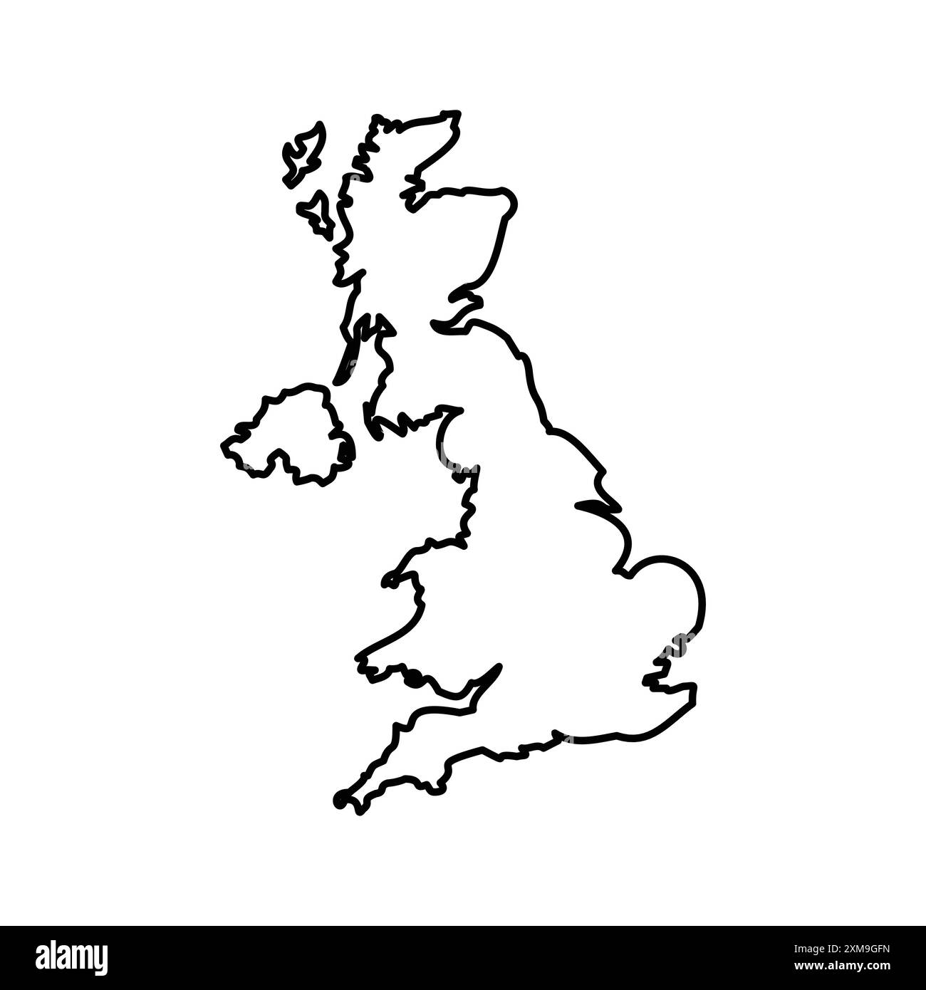 United kingdom map Black and White Stock Photos & Images - Alamy