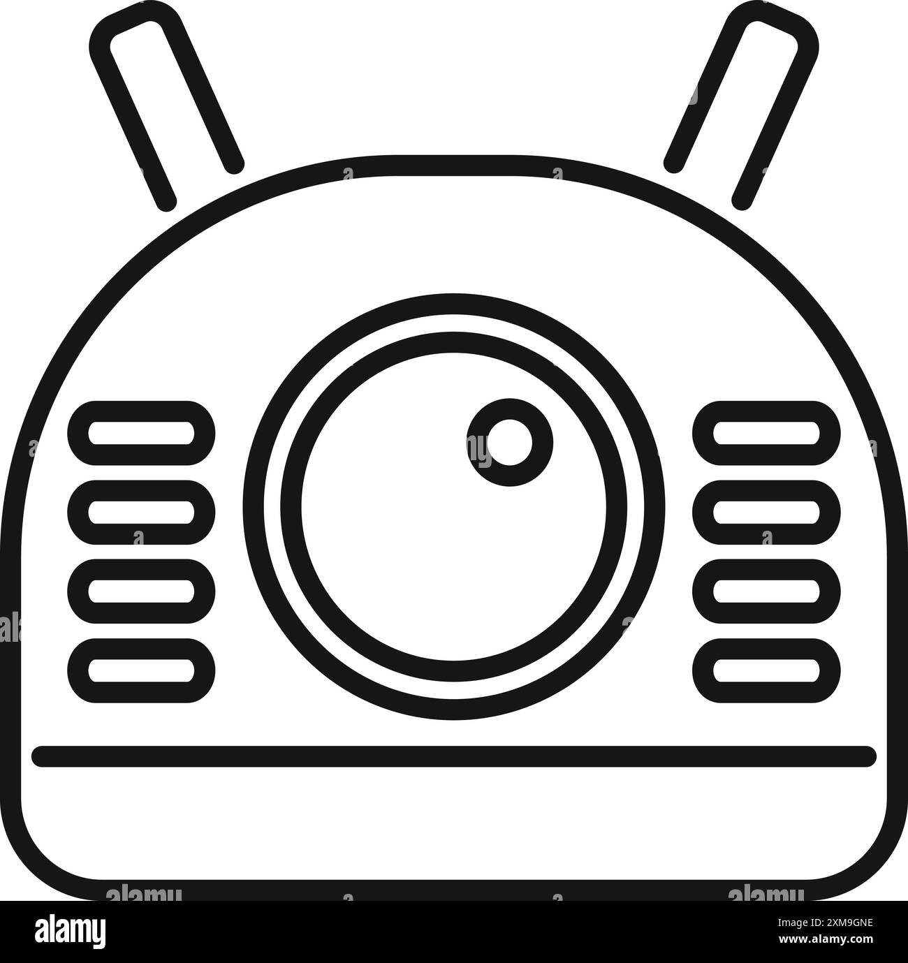 Smart robot eye icon Black and White Stock Photos & Images - Alamy