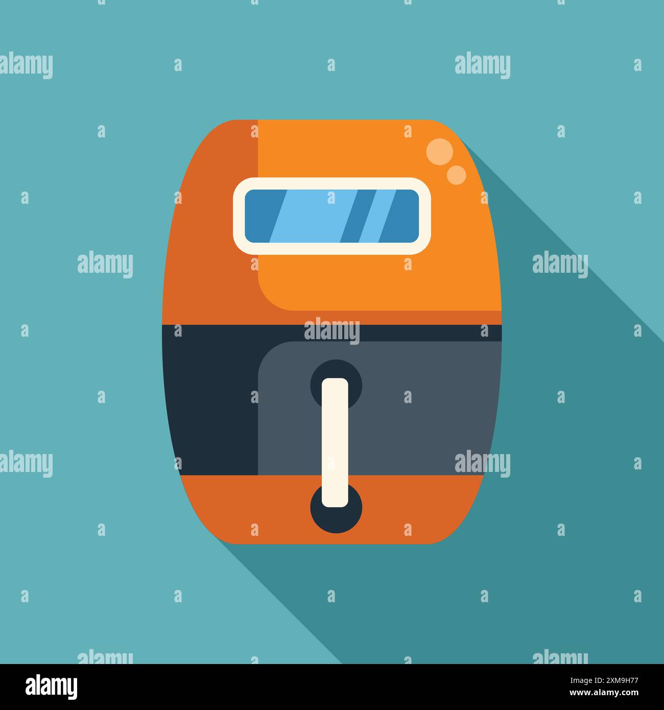 Deep fryer machine frying food, icon illustration in flat style Stock Vector Image & Art - Alamy