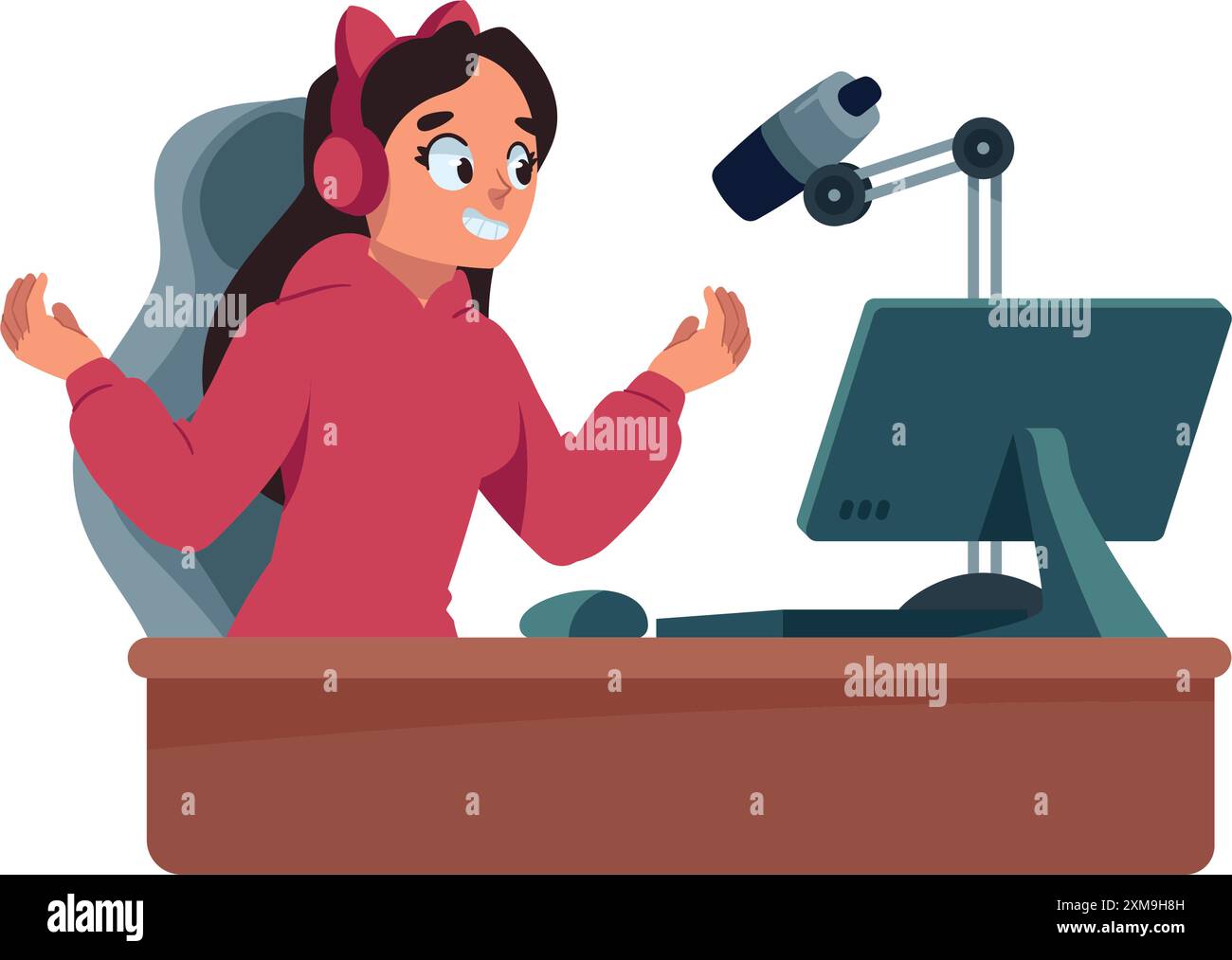 Streamer headphone Stock Vector Images - Alamy