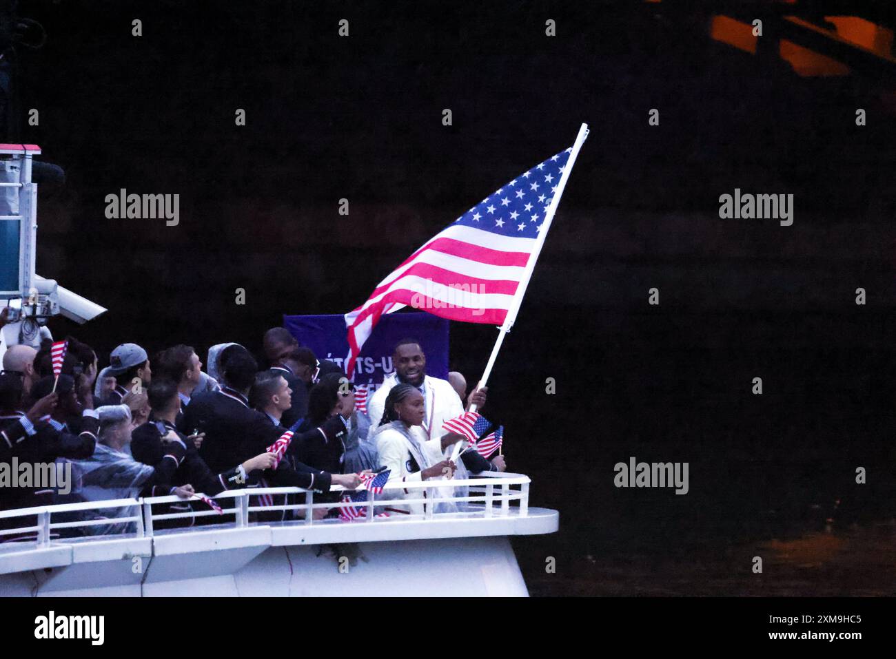 Paris, France. 26th July, 2024. Olympic Opening Ceremonies. American ...