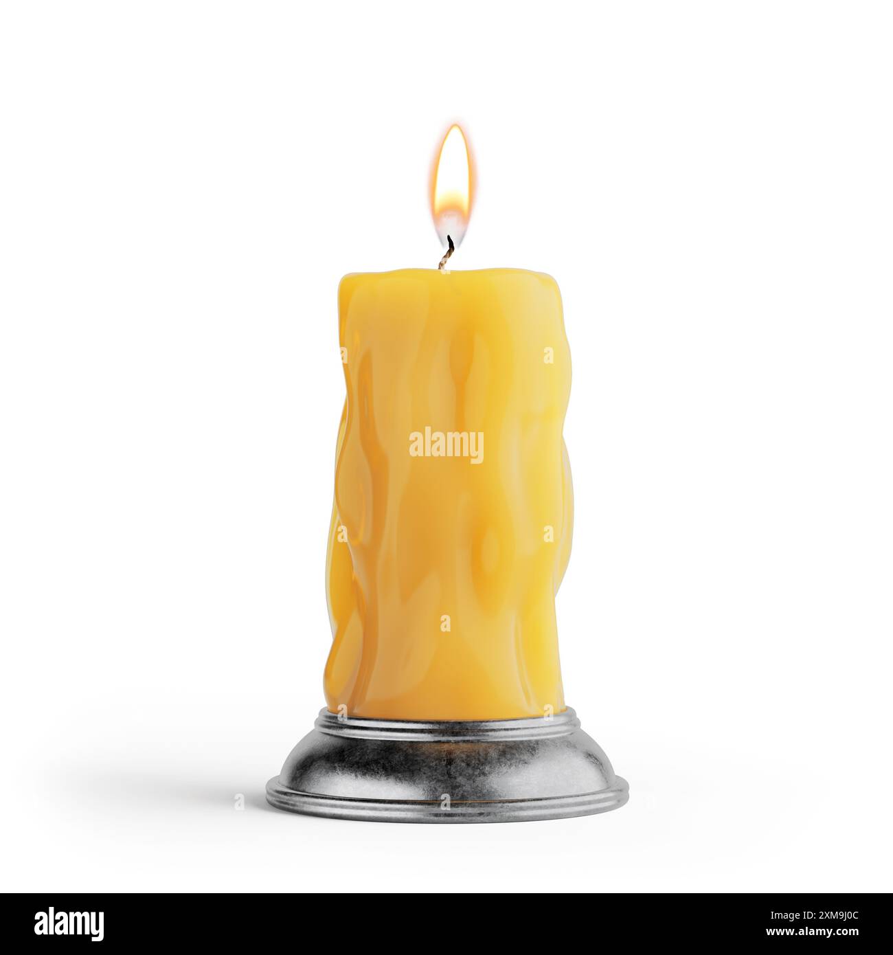 Closeup bright burning candle Cut Out Stock Images & Pictures - Alamy