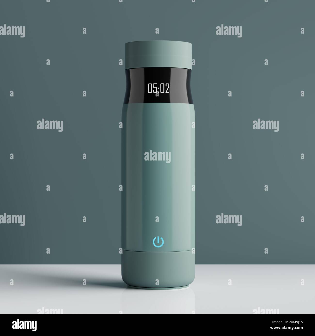 Big Modern Light Green Smart Thermos Bottle with Timer Indicator and On ...