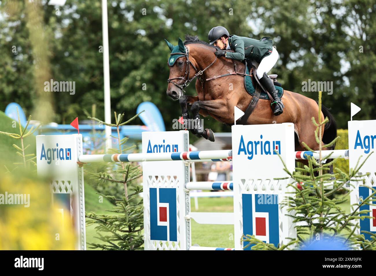 Luciana LOSSIO of Brazil with LADY LOUISE JMEN during the CSI5* Agria Nations Cup of Great ...