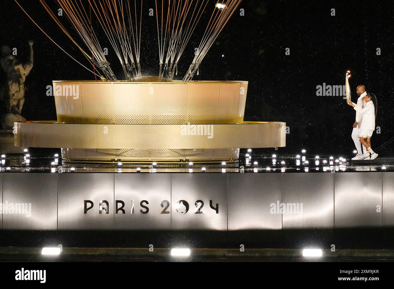 Paris, France. 26th July, 2024. French athletes Marie-Jose Perec and ...