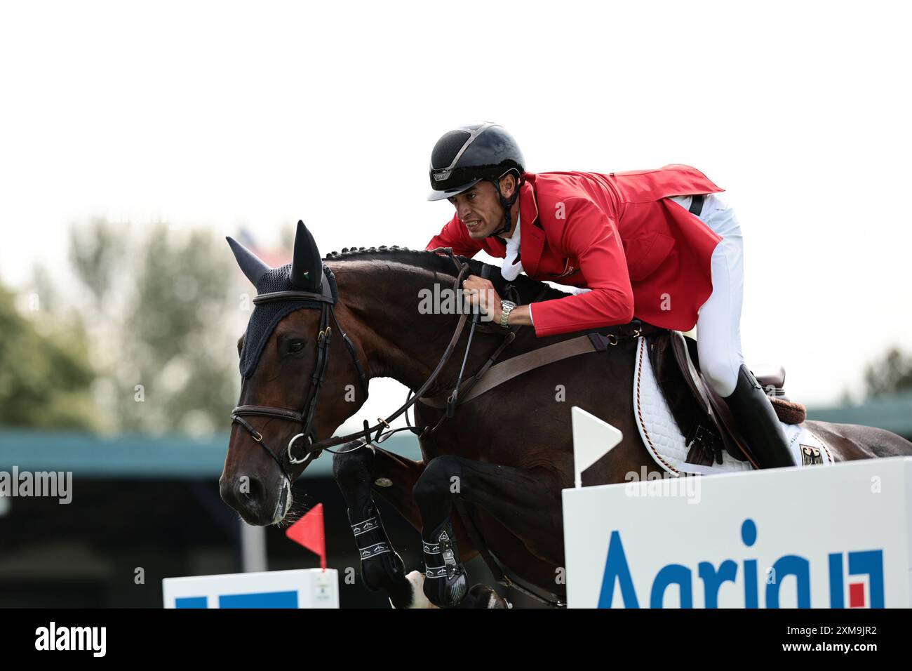 Rene DITTMER of Germany with CORSICA X during the CSI5* Agria Nations ...