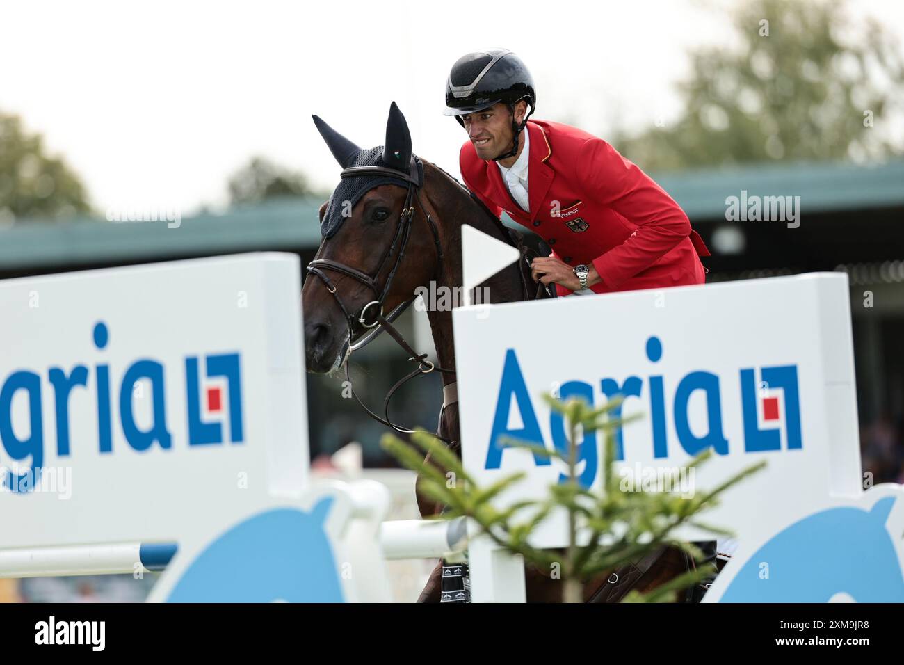 Rene DITTMER of Germany with CORSICA X during the CSI5* Agria Nations ...
