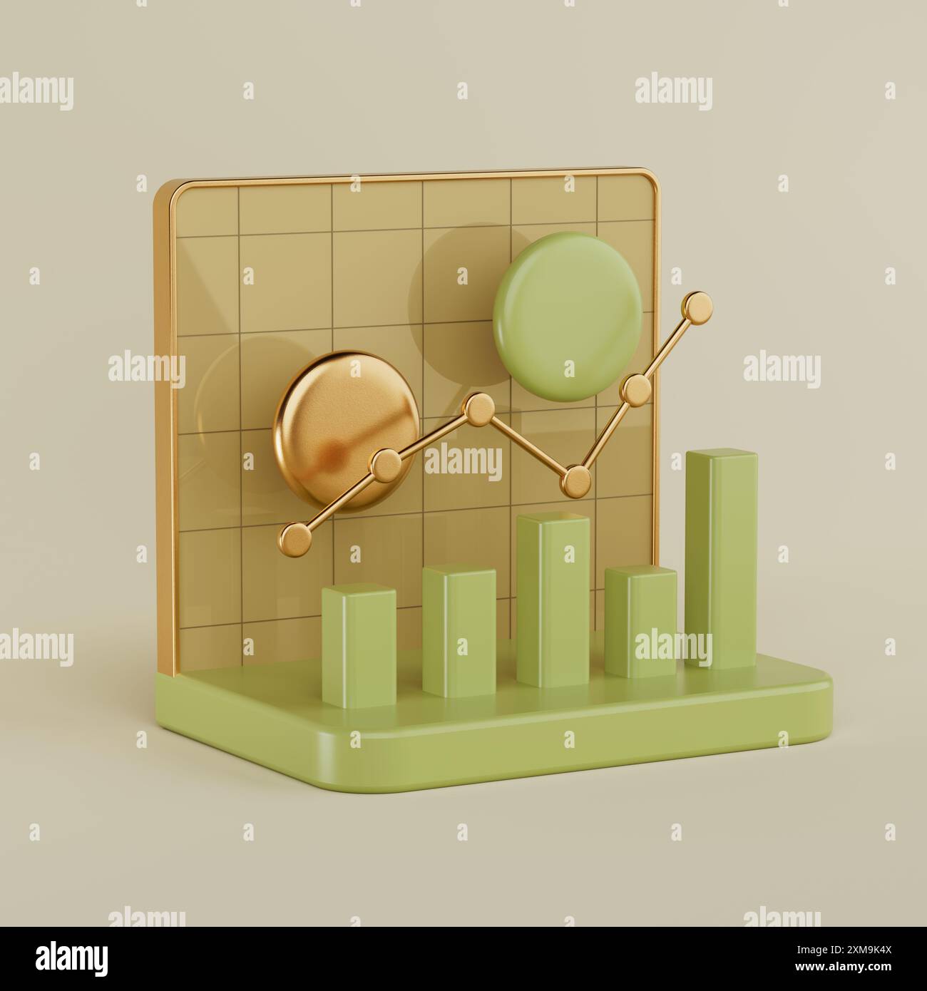 Gold graph bars hi-res stock photography and images - Alamy