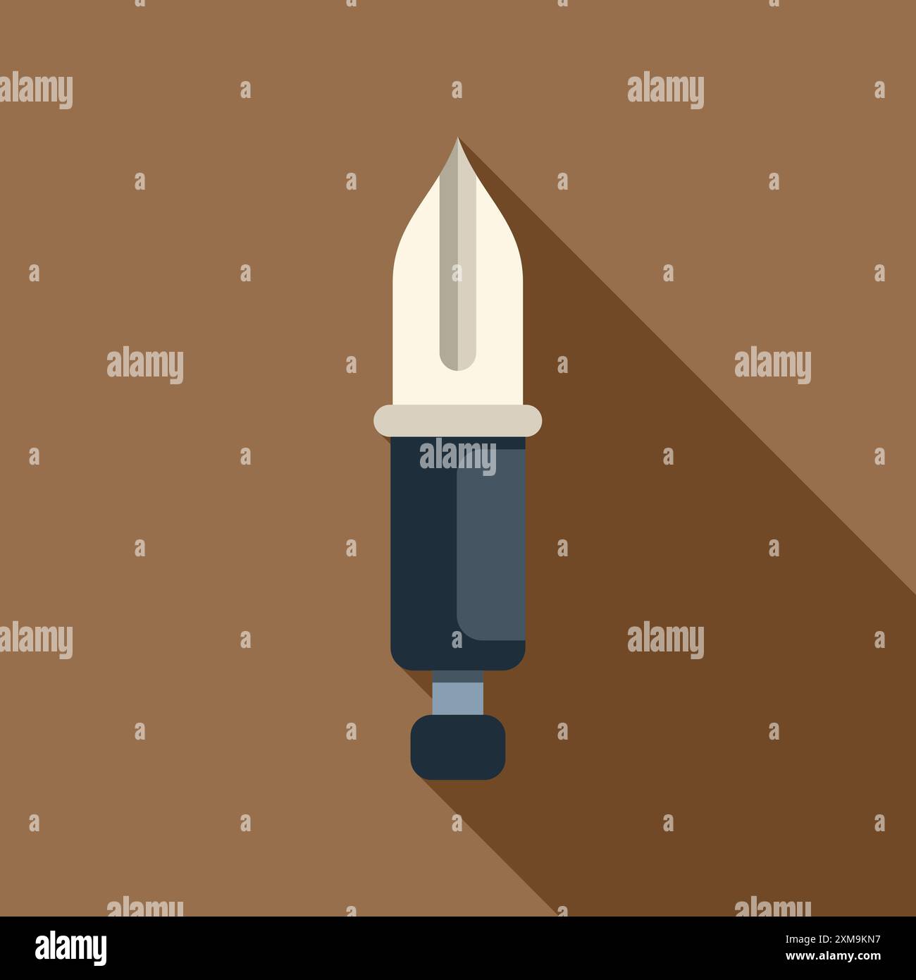 Fountain pen nib drawing instrument writing tool illustration with long ...