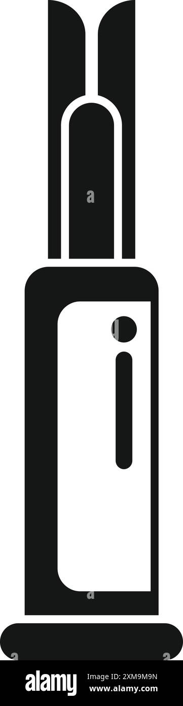 Electric toothbrush with two brush heads is standing in a charging ...