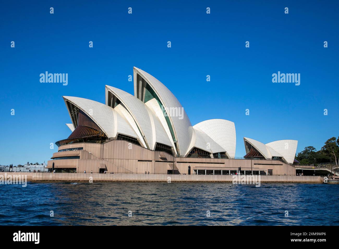 Sydney Opera House architecture against blue sky on winters day in ...