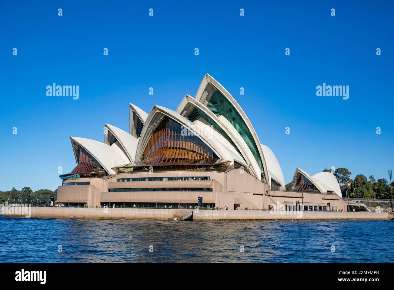 Sydney Opera House architecture against blue sky on winters day in ...