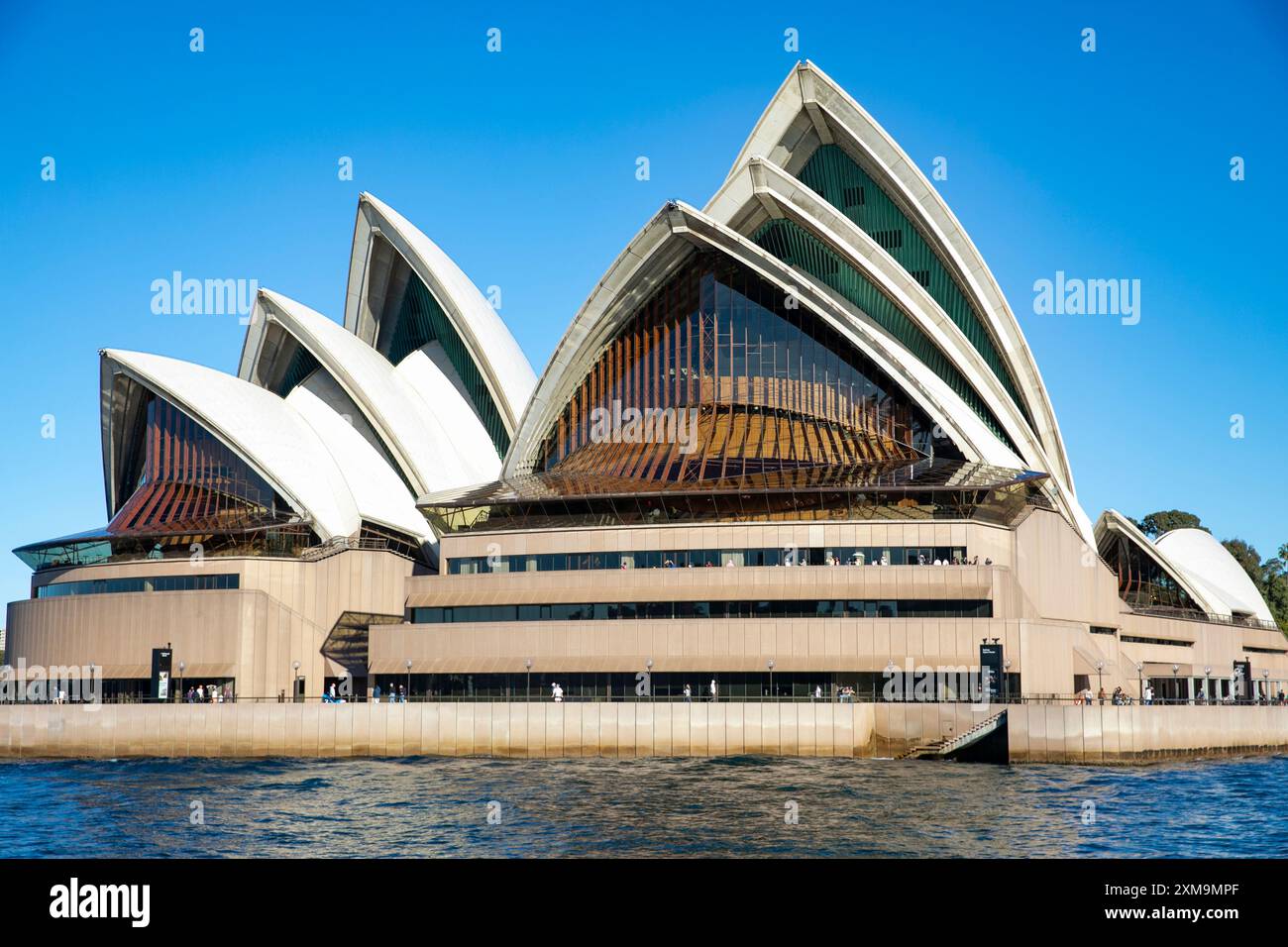 Sydney Opera House architecture against blue sky on winters day in ...