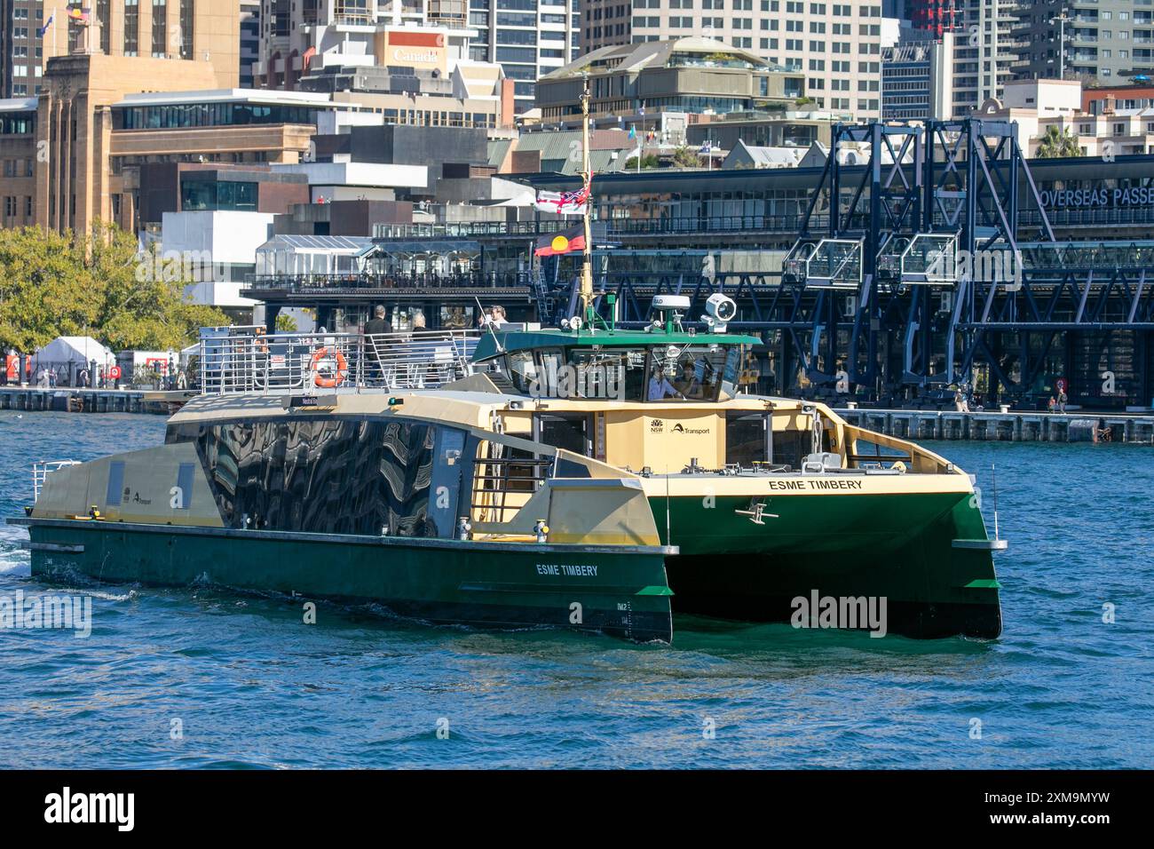 Sydney ferry the Esme Timbery a river class ferry departs Circular Quay ...