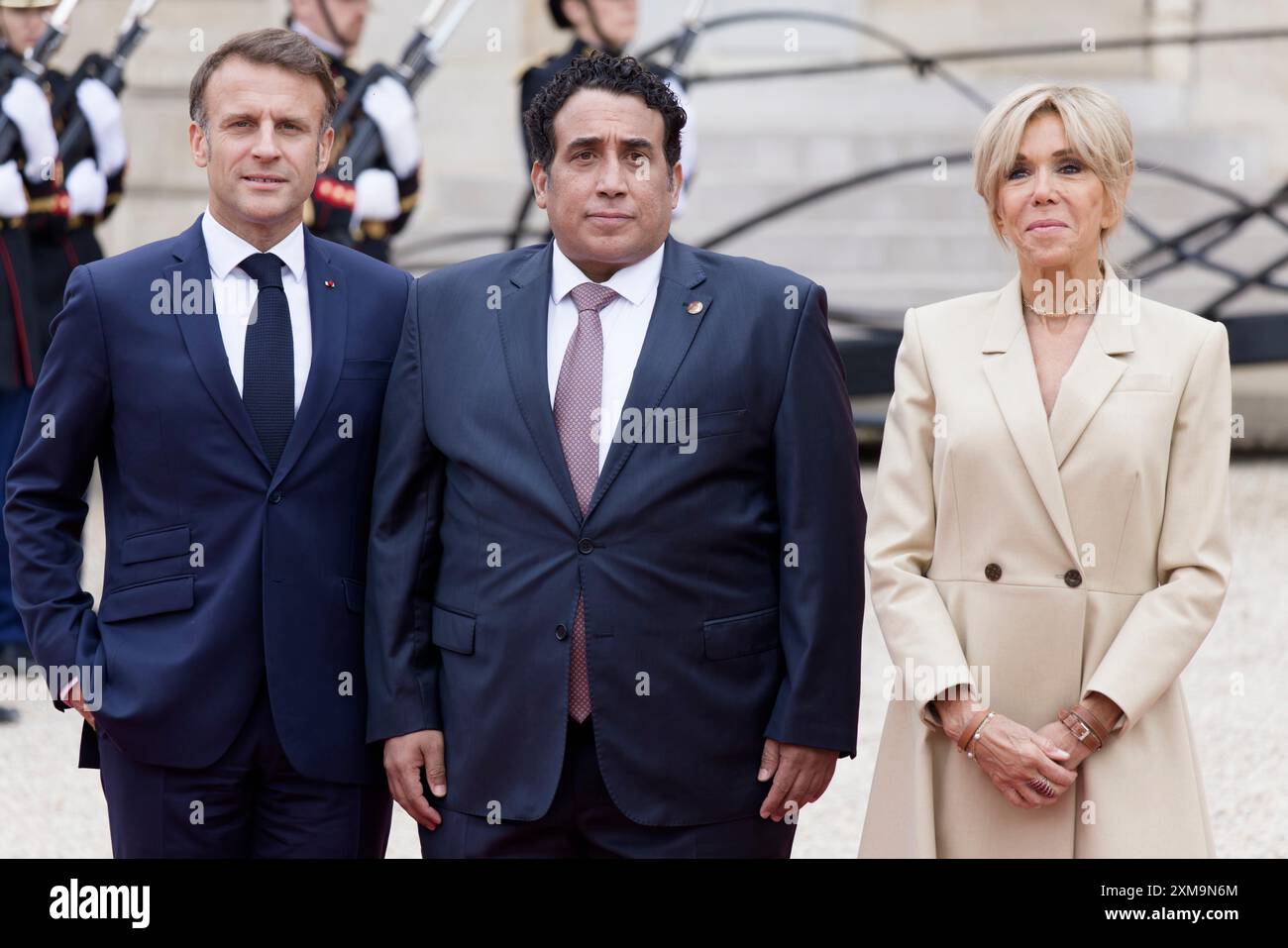 Paris, France. 26th July, 2024. French President Emmanuel Macron and ...
