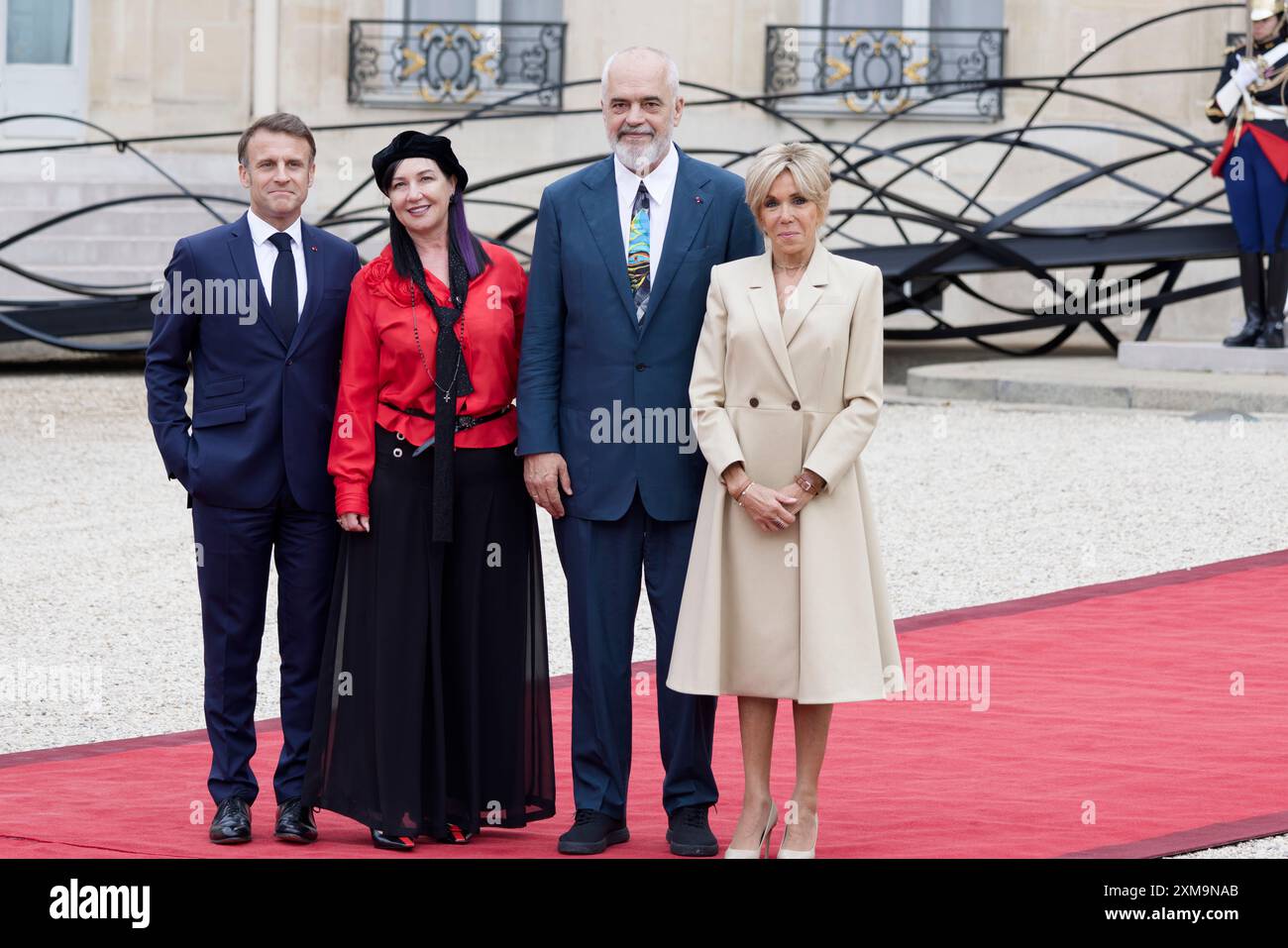 Paris, France. 26th July, 2024. French President Emmanuel Macron and ...