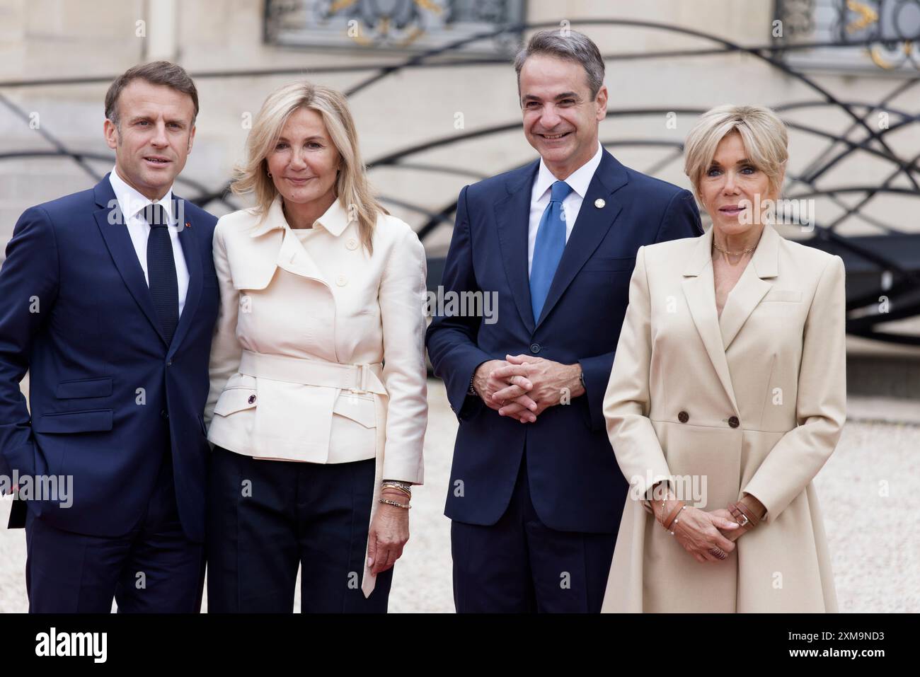 Paris, France. 26th July, 2024. French President Emmanuel Macron and ...