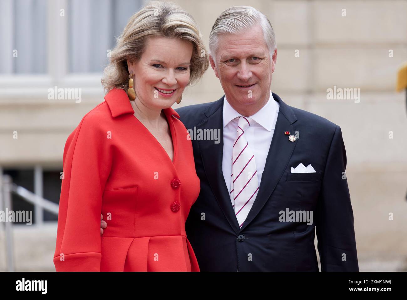 Paris, France. 26th July, 2024. French President Emmanuel Macron and ...