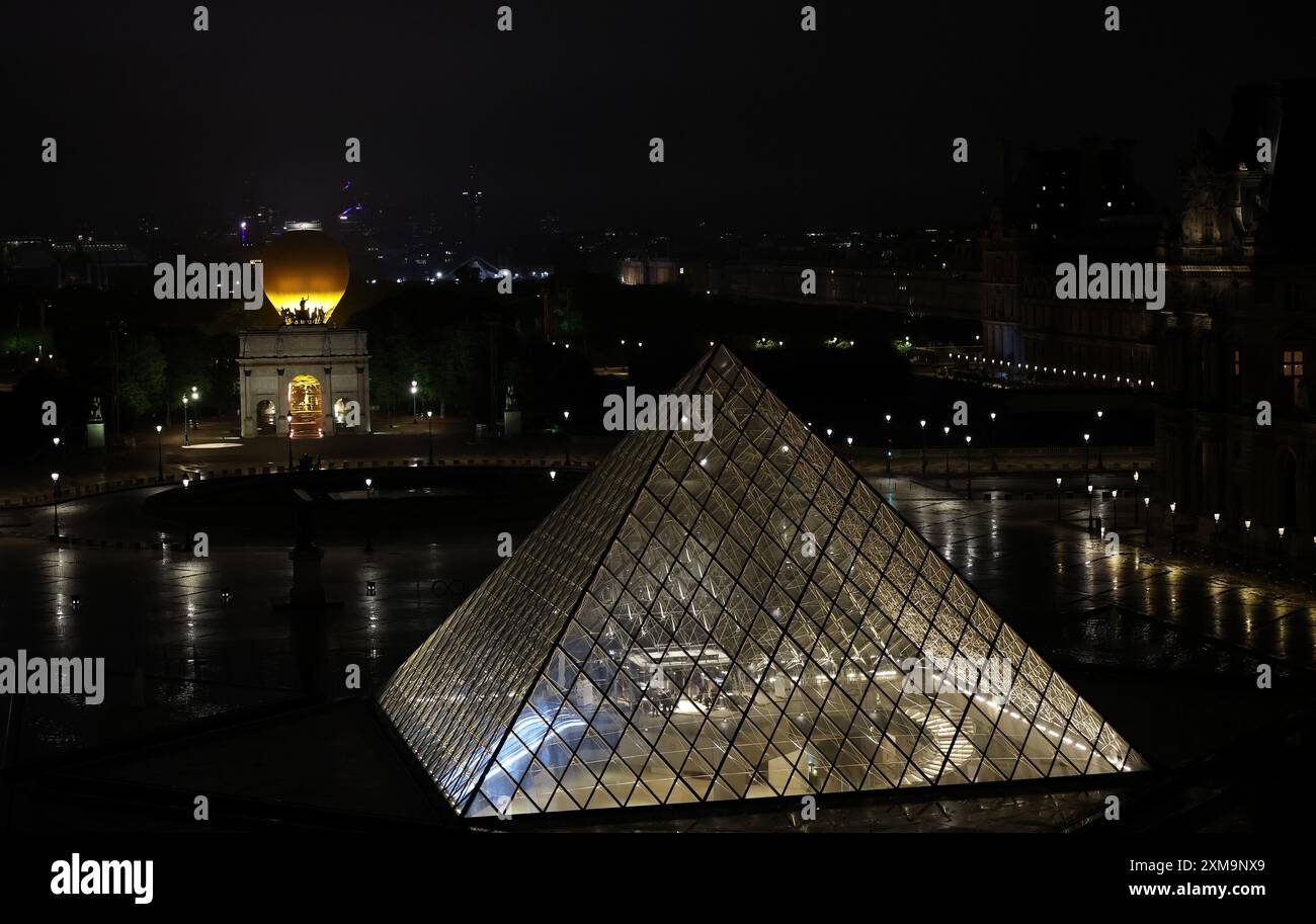(240726) -- PARIS, July 26, 2024 (Xinhua) -- A detailed view of the ...