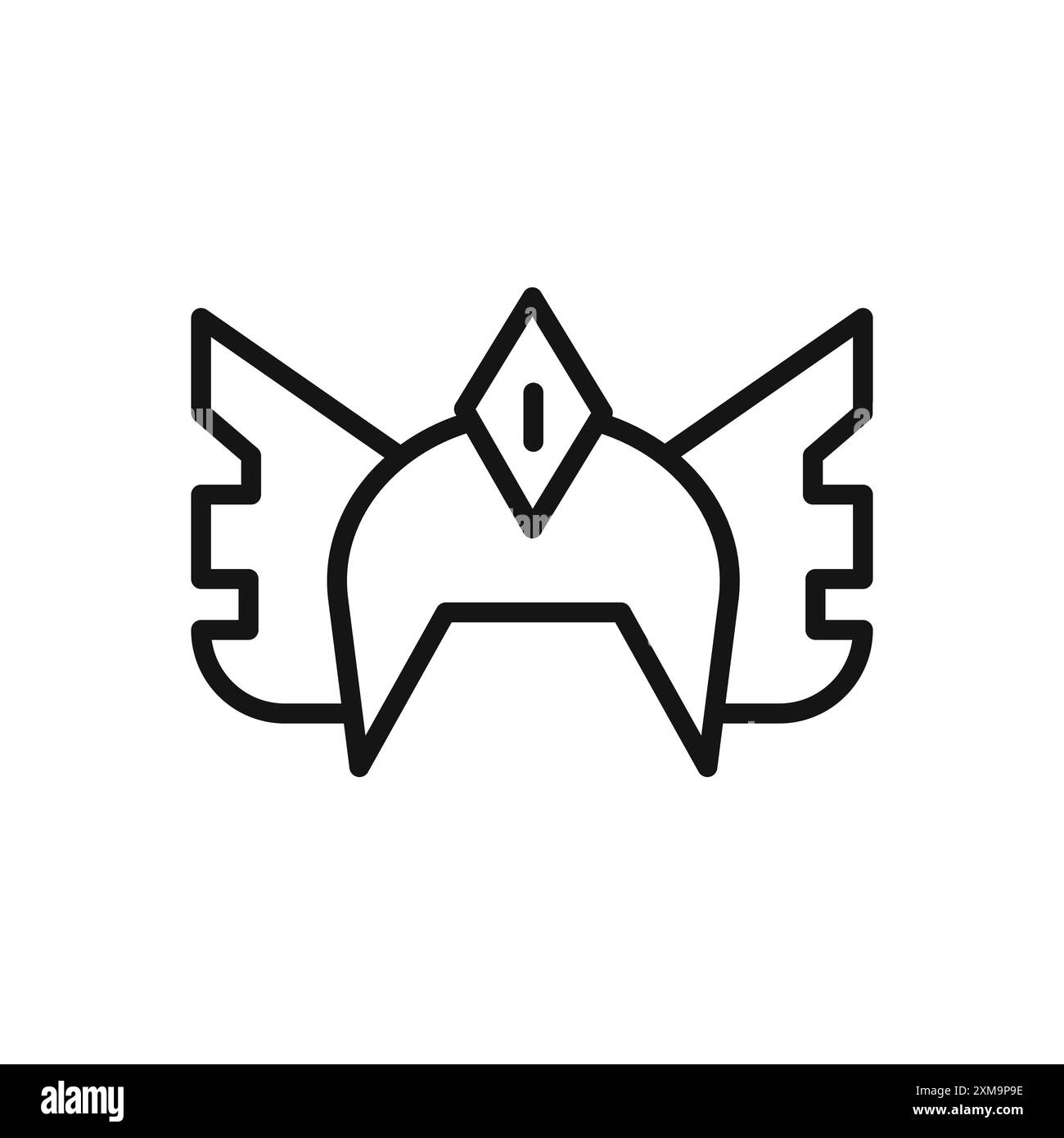 valkyrie icon outline collection or set in black and white outline ...