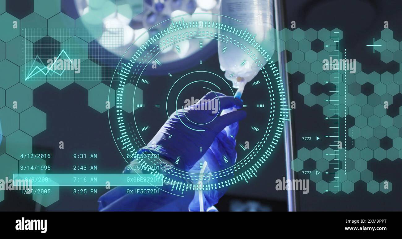 Image of scope scanning and data processing over operating theatre Stock Photo - Alamy