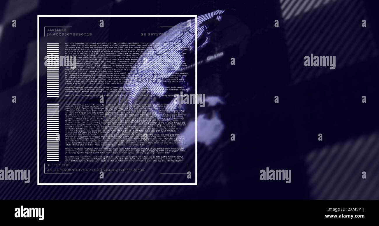 Digital Data And Algorithm Text Over World Map Image Technology