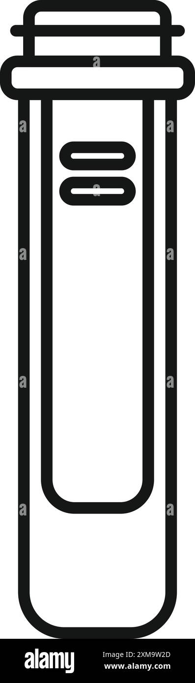 Line drawing of a water filter cartridge ensuring clean and healthy ...