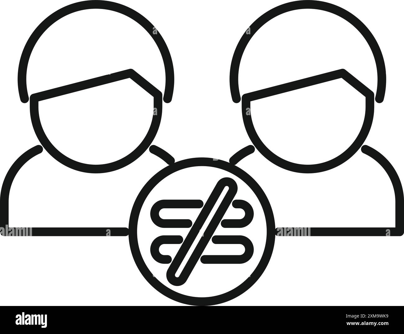 Two businessmen facing each other Stock Vector Images - Alamy