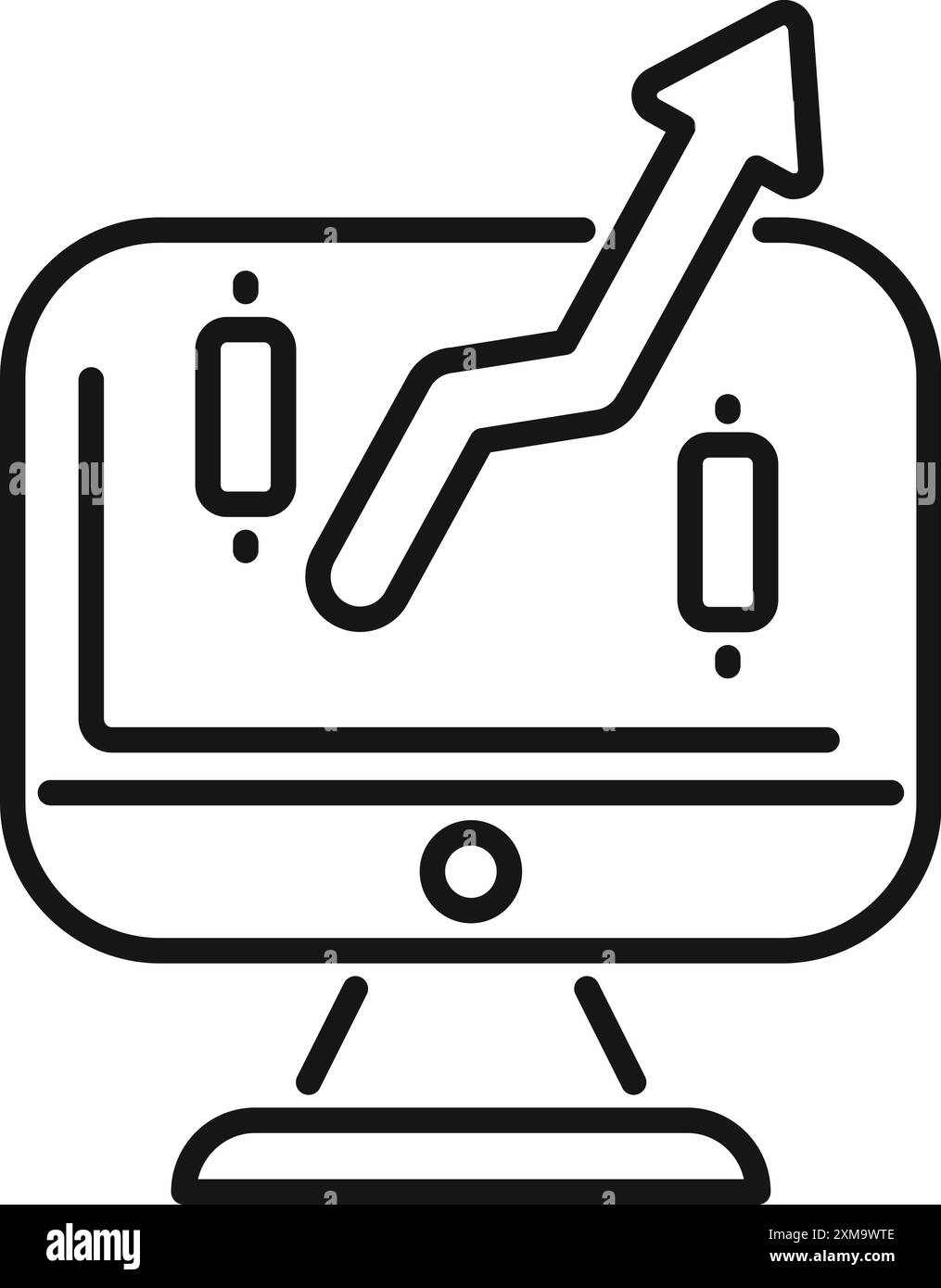 Stock market trading screen chart Black and White Stock Photos & Images ...